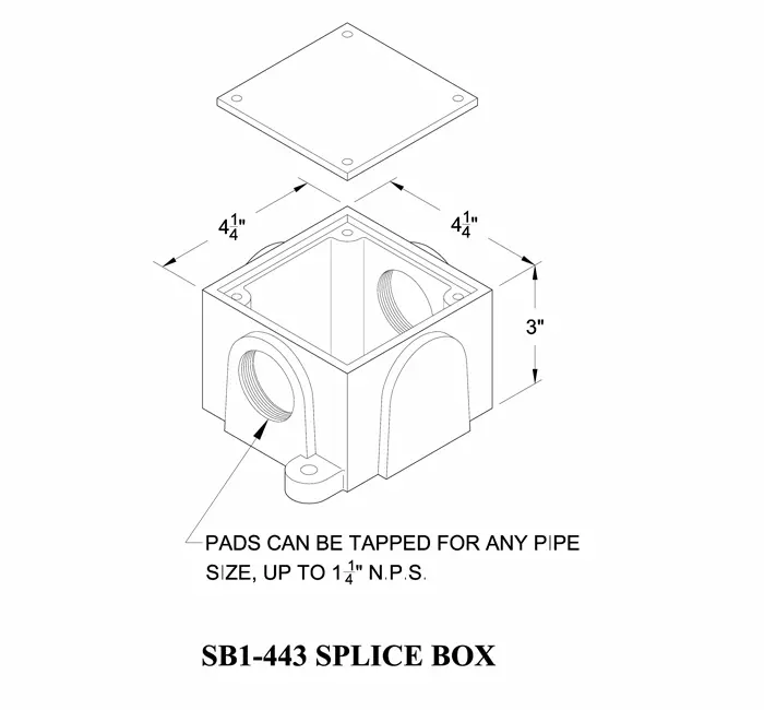 SB1-443 | Small Splice Box | MagniFlood.com - Magniflood