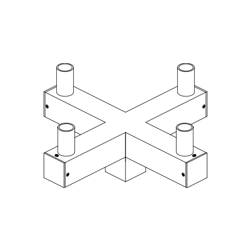 BS-44-90 - Square Tube Mounting Bracket | MagniFlood.com